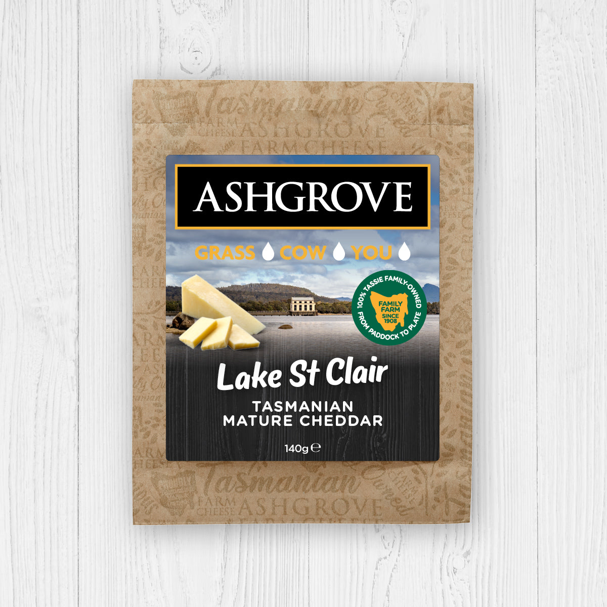 Lake St. Clair Tasmanian Mature Cheddar 140g – Ashgrove Cheese
